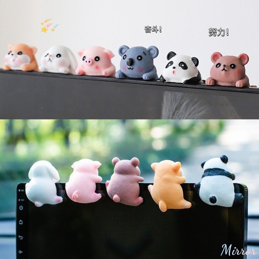 Computer Tv Monitor Lie-prone Small Animal Creative Decorations Car ...