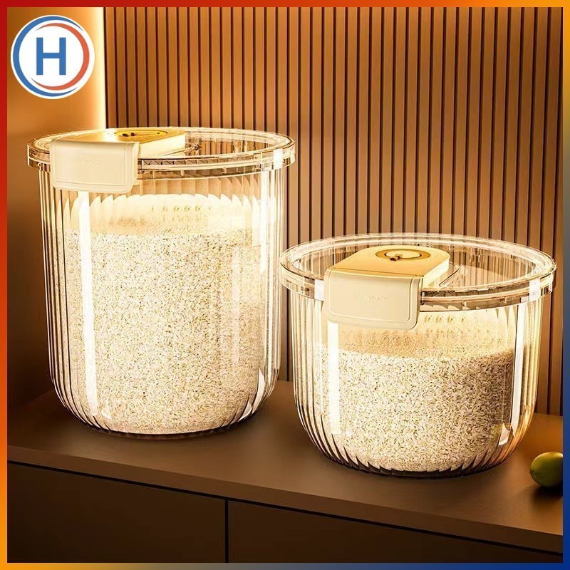 HEKKAW 8KG/12KG Rice Dispenser and Storage with measuring cup sealed ...