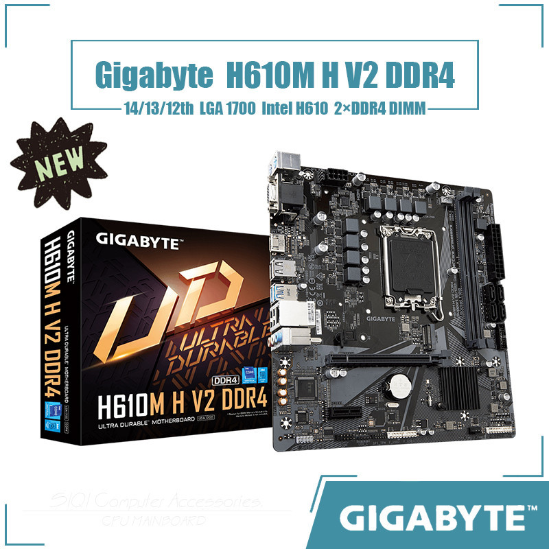 [NEW] Gigabyte H610M H V2 DDR4 Motherboard LGA 1700 2xDDR4 DIMM Intel ...