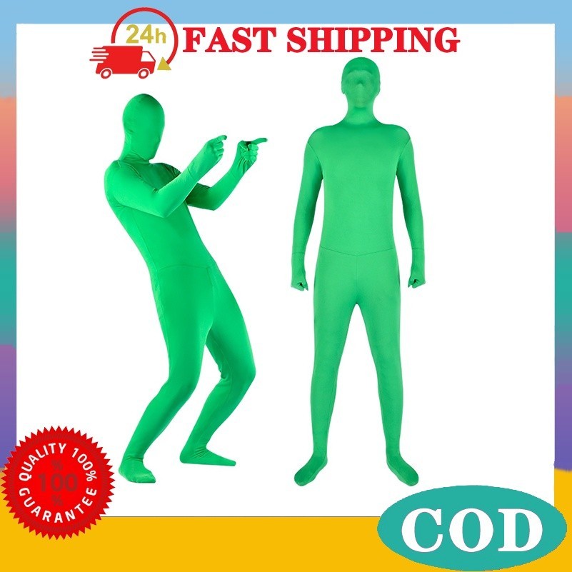 (In Stock) Photography Green Screen Body Suit Stretchable Invisible ...
