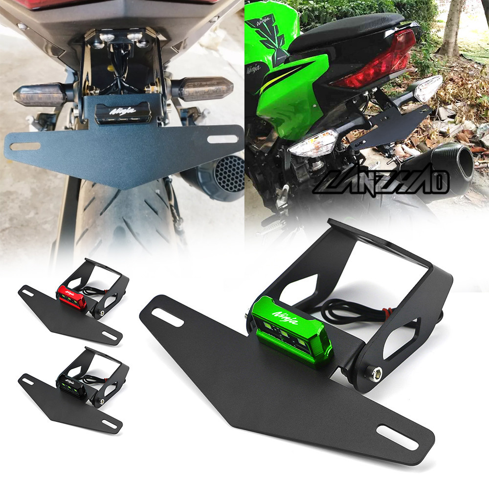 for KAWASAKI NINJA 500 400 License Number Plate Holder Bracket with LED ...