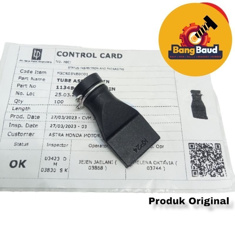 Tube ASSY DRAIN 1134B-KVY-9601 CVT FILTER BOX WRAPPING SLANG HONDA BEAT ...