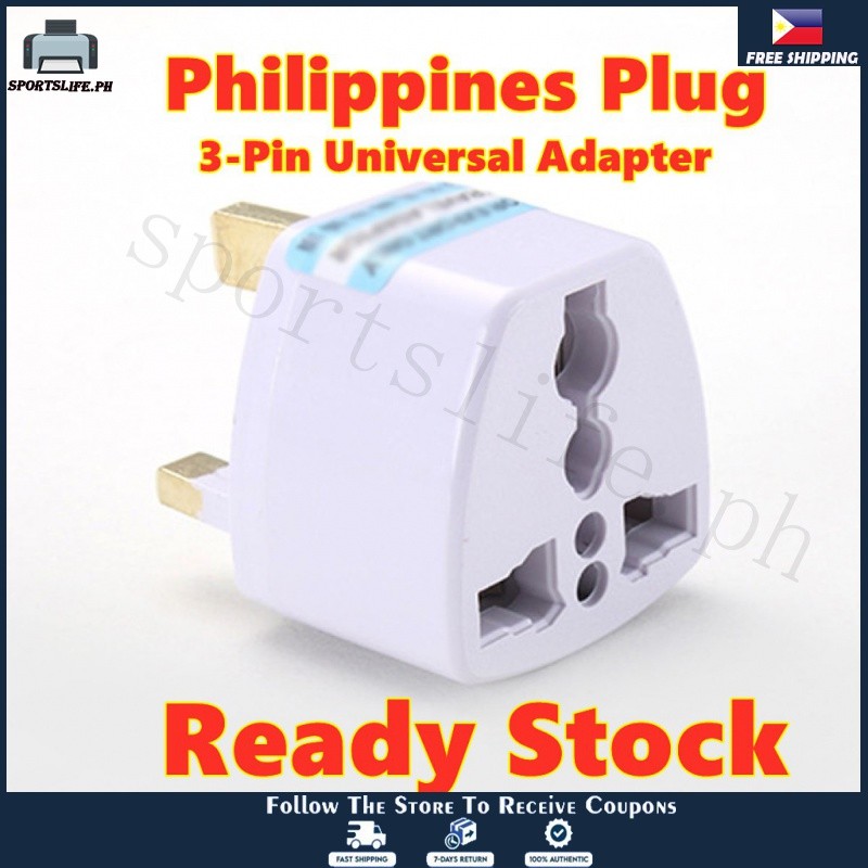 【Philippines Plug】3-Pin Universal EU US UK Plug Adapter 3 Pin US Plug ...