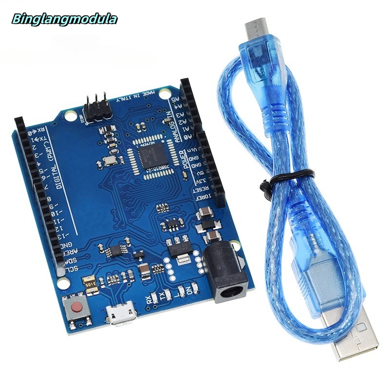 Leonardo R3 Microcontroller Atmega32u4 Development Board With USB Cable ...