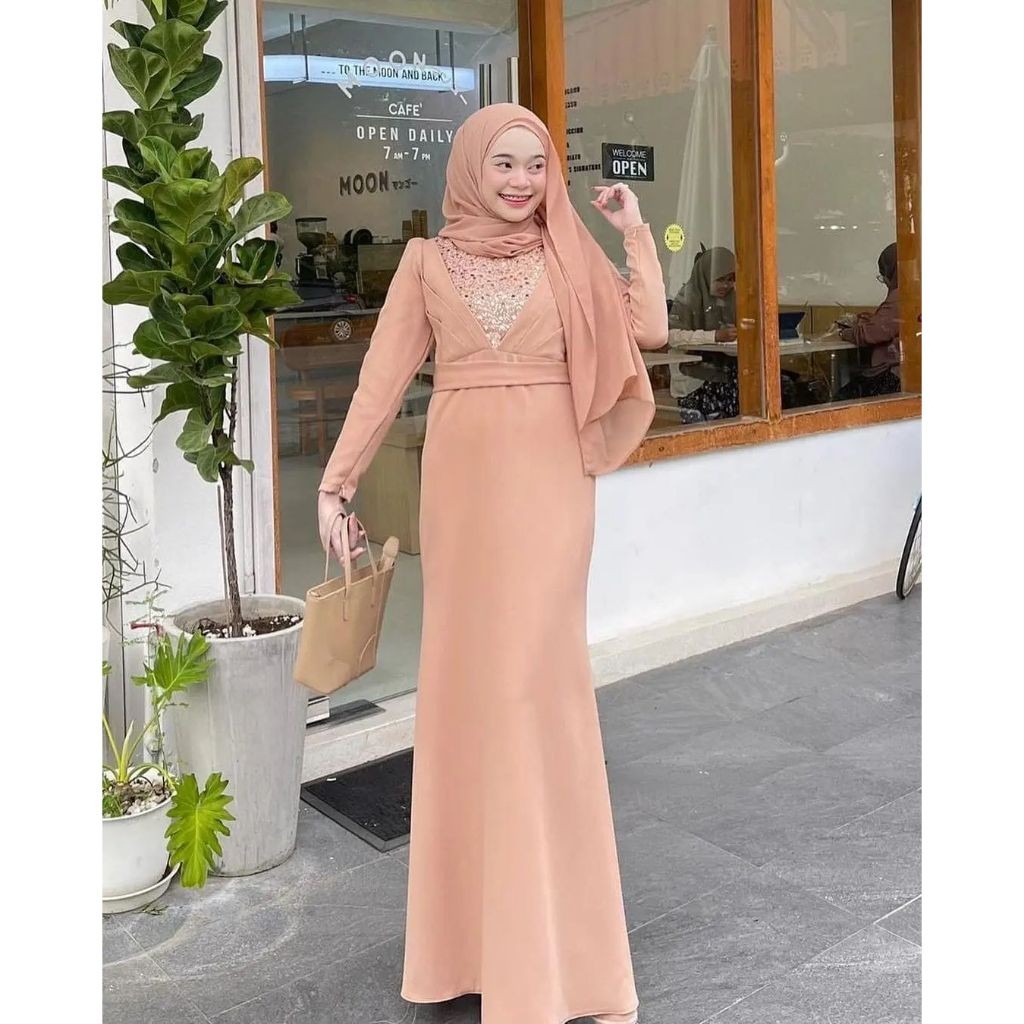 Sitia Dress Brocade Babydoll Women's Fashion Clothes Graduation Couple ...