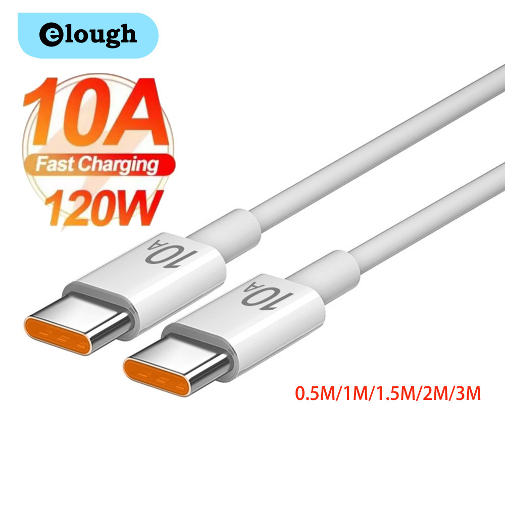 Elogh 120W 10A PD Cable USB C To Type C Mobile Phone Data Cord Super ...