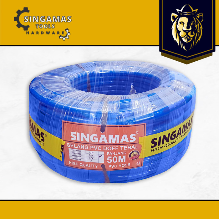 Singamas Water Hose PVC Dof Thick Blue Color 5/8" x 50m | Shopee ...