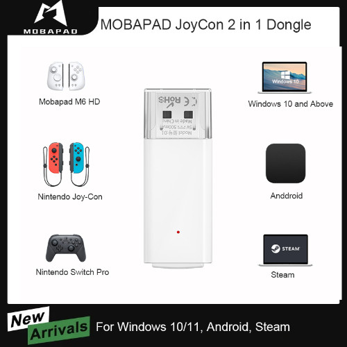 MOBAPAD D1 Wireless Controller Adapter for PC,Android,Steam Platforms USB Receiver For Mobapad ...
