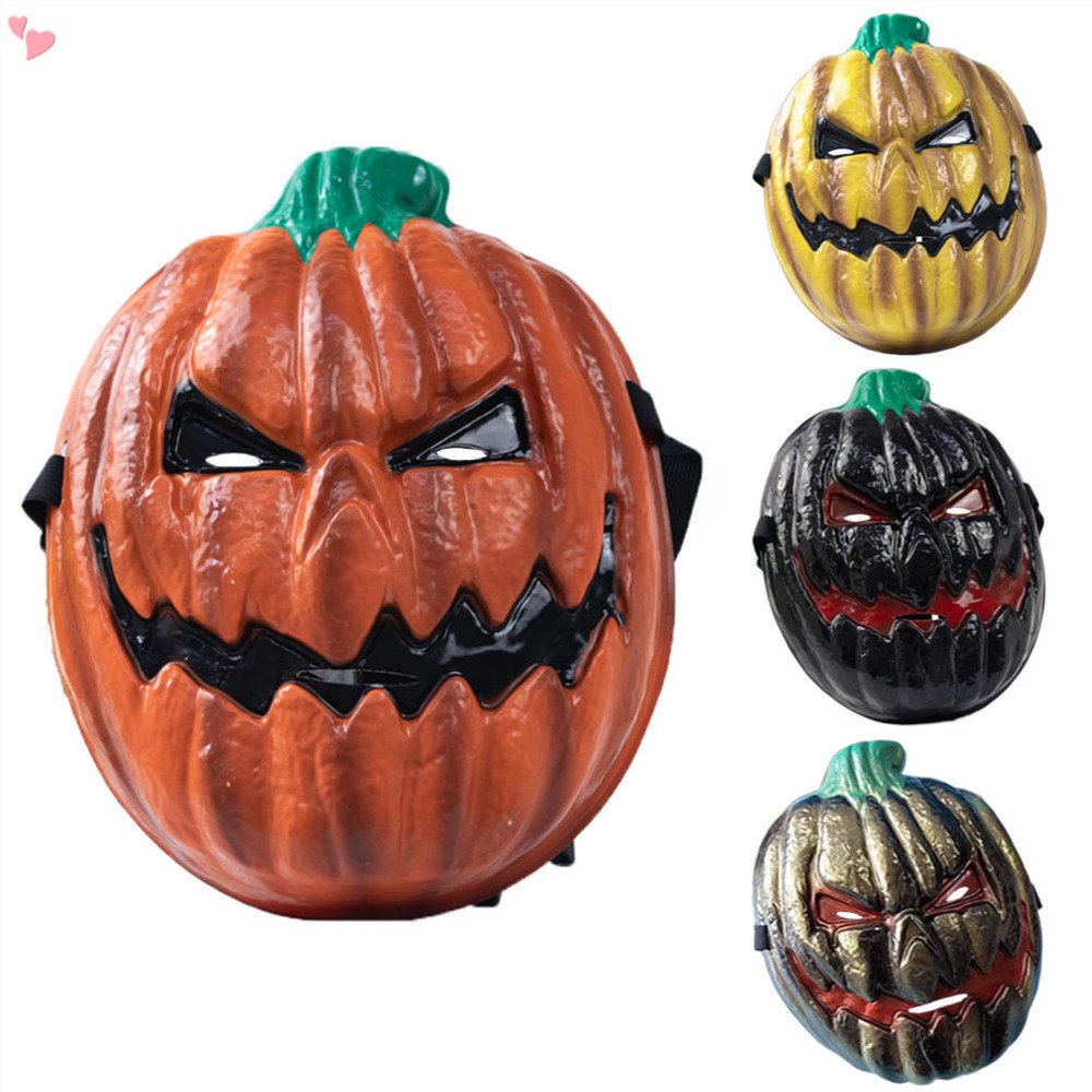 Halloween Horror Pumpkin Head Mask Masquerade Party Full Face Mask ...