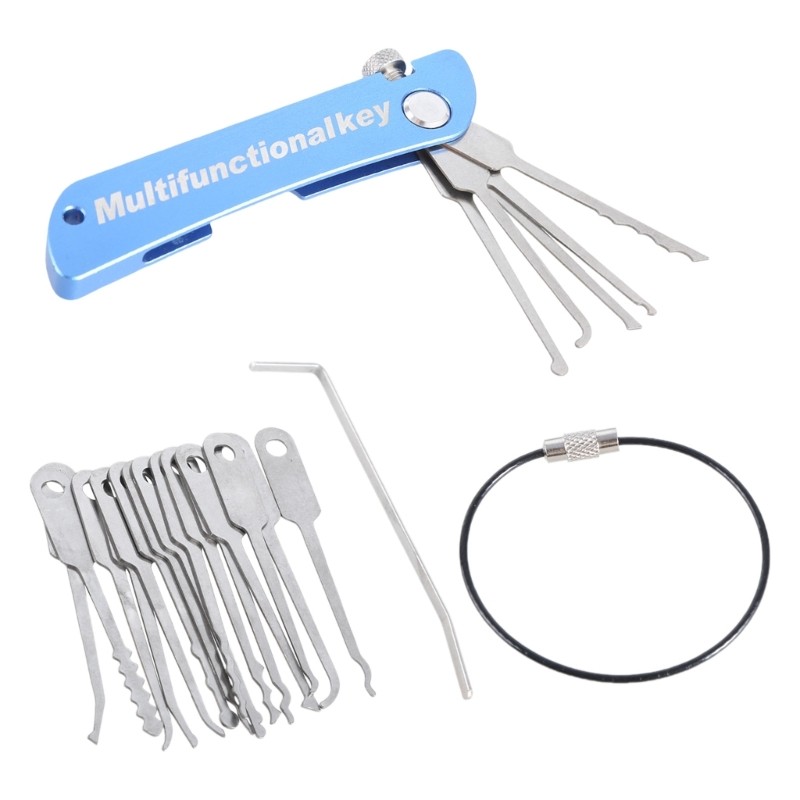 BT Stainless Steel Folding Lock Pick Tension Tool Wrench Kit for Door ...