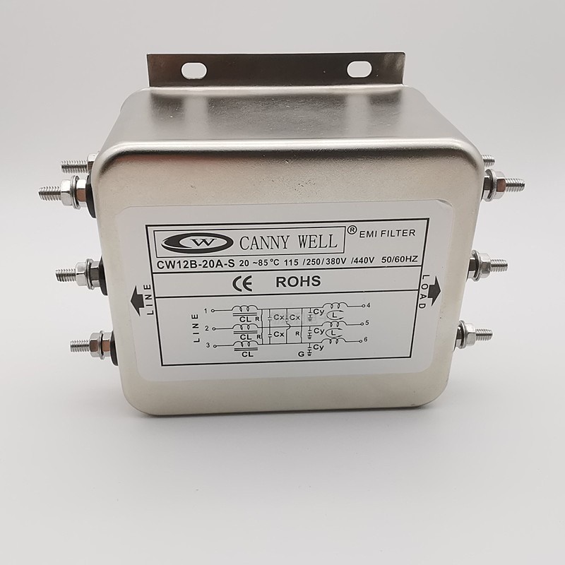 Three-phase three-wire power filter CW12B-20A-S 20A AC 380V anti-interference original spot ...