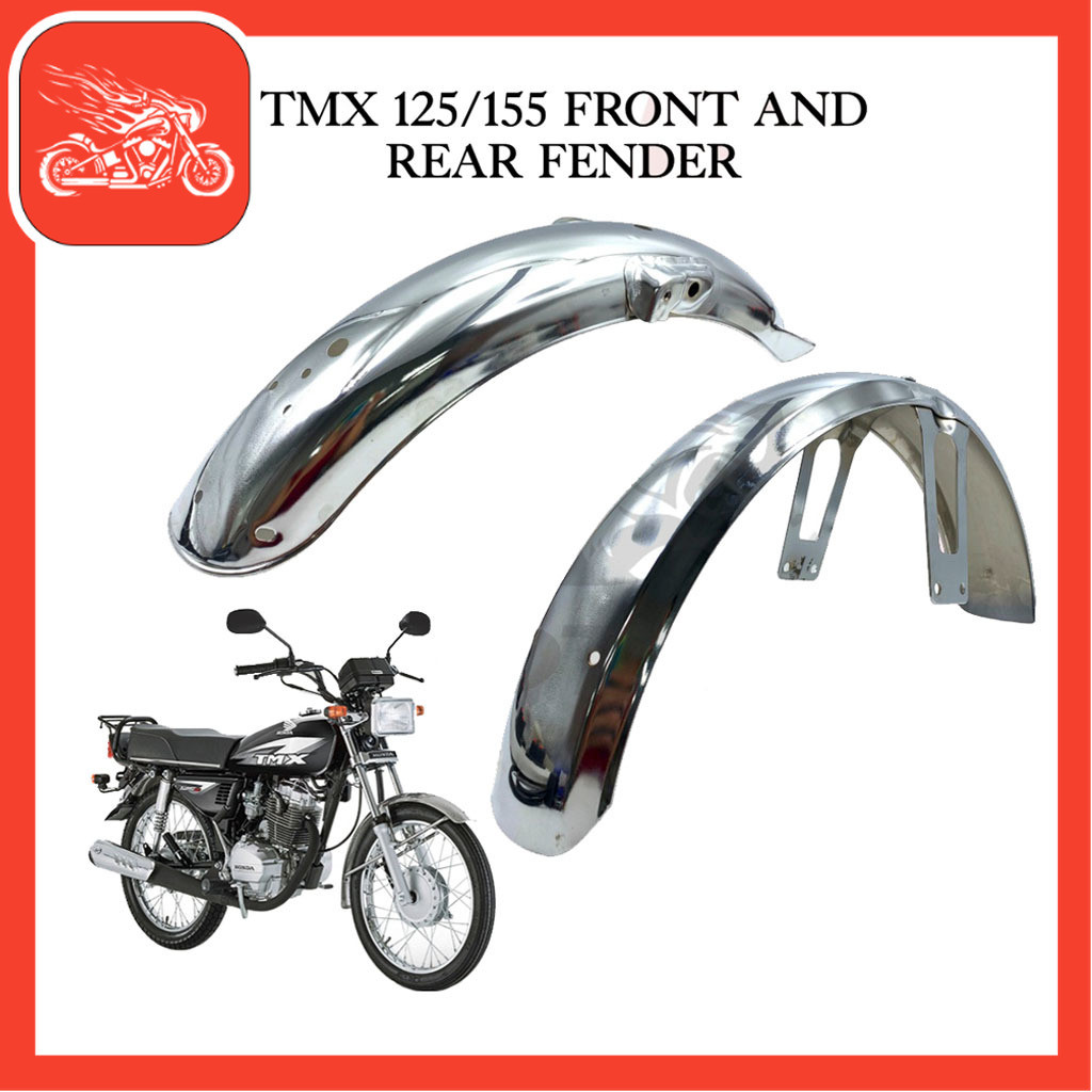 Motorcycles TMX Front and rear Fender with bracket : silver Stainless ...