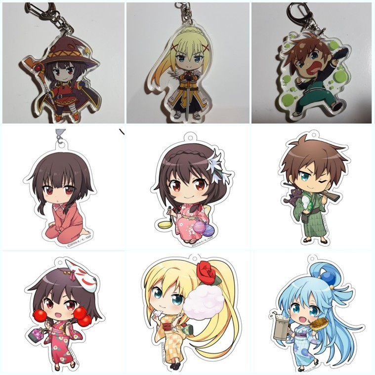 Konosuba Premium Anime Acrylic Keychain ( Megumin, Aqua, Darkness ...