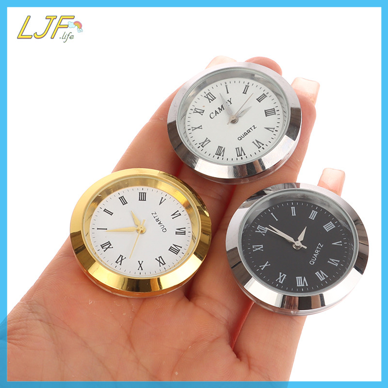 LJF Glass Mirror Clock Watch Head Movement Round Clocks Head Mosaic ...