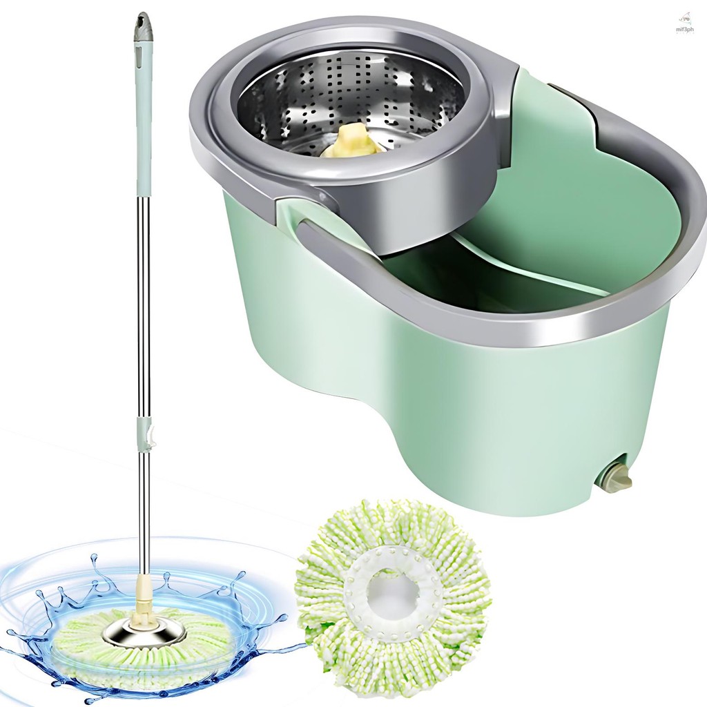 Spin Mop and Bucket with Wringer Set for Home Floor Cleaning Separate ...