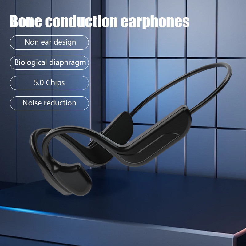 Bone Conduction Bluetooth 5.3 Headset Sports Games Wireless Earphones ...