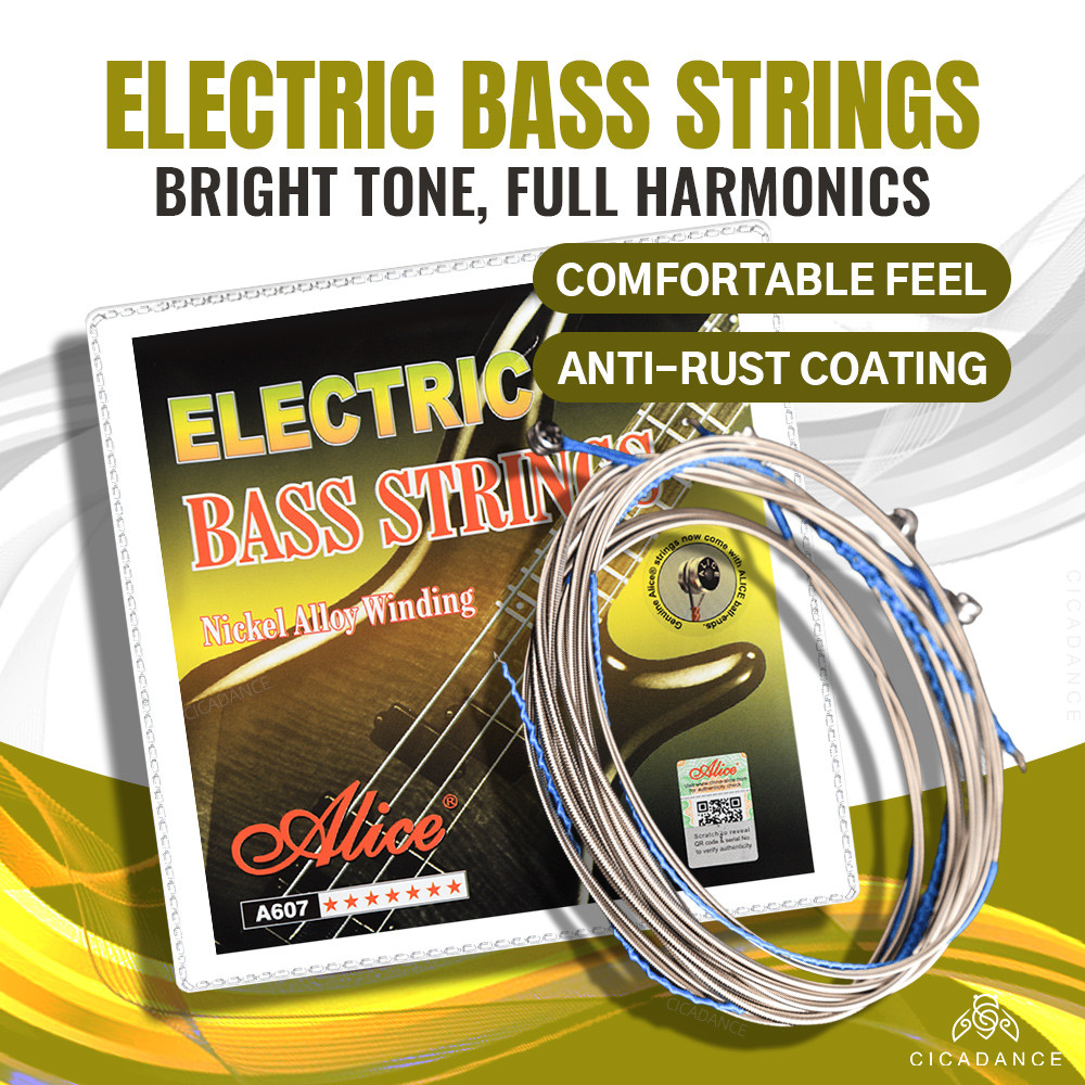 Alice Electric Bass Strings 4 Strings Nickel-Plated Alloy Wound Strings ...