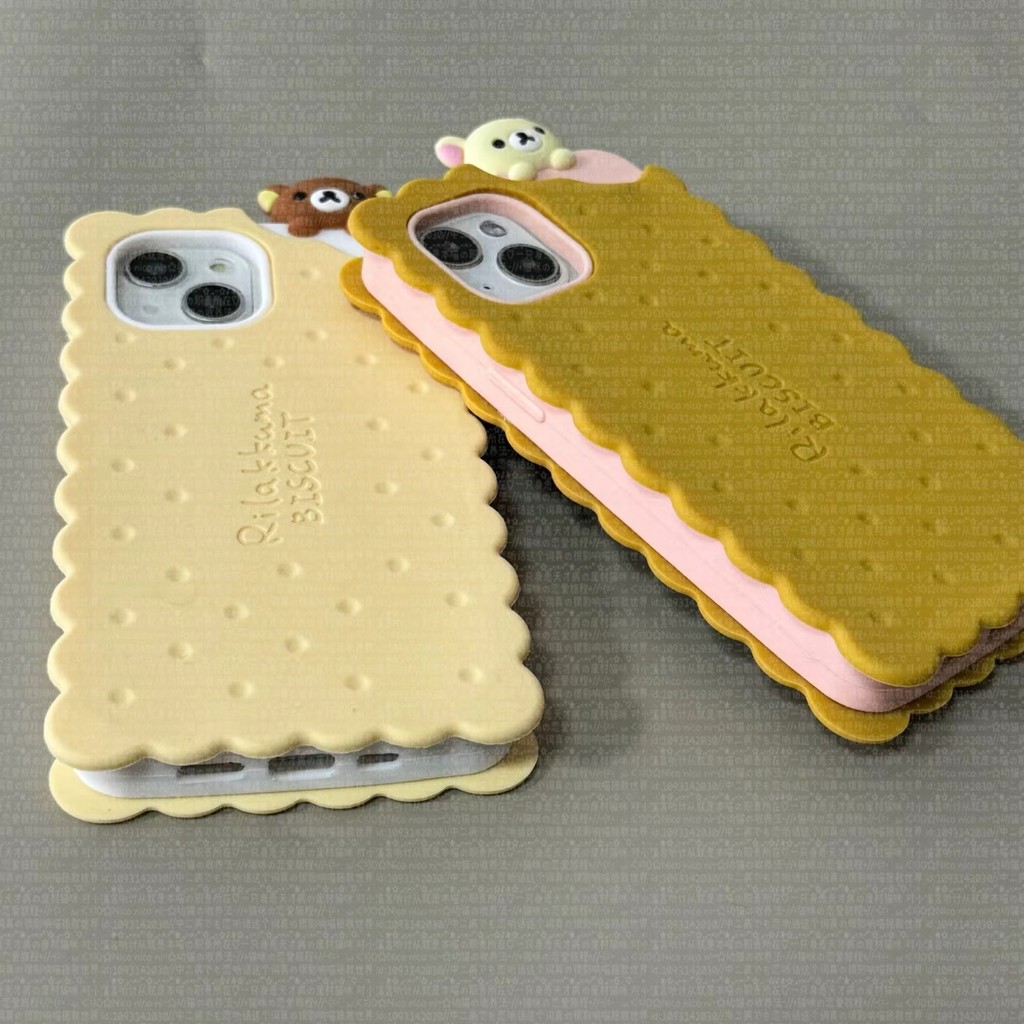 Cute 3D Rilakkuma sandwich biscuit phone case phone case For iPhone ...