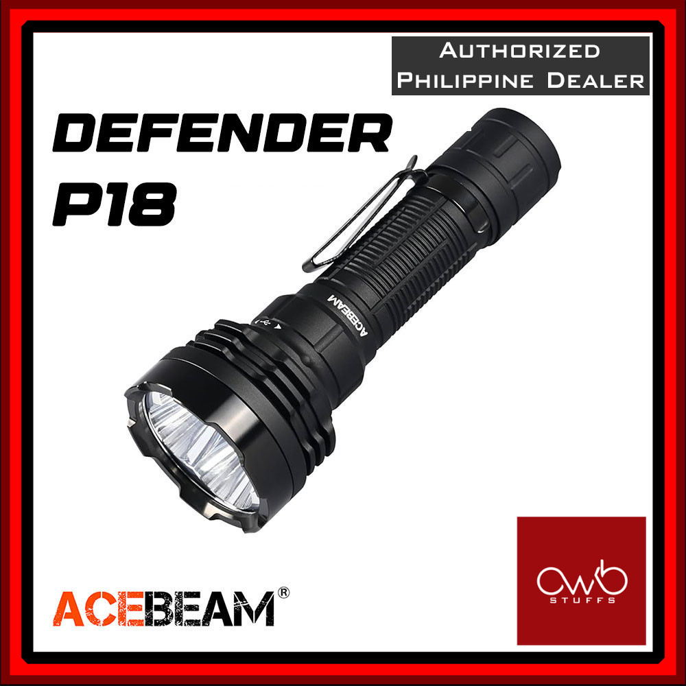 ACEBEAM - Defender P18 - Quad Core Dual Tail Switch LED Flashlight 5000 ...