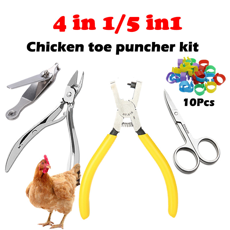 Gamefowl kit Stainless Wingband plier Toe puncher for chicks applicator ...