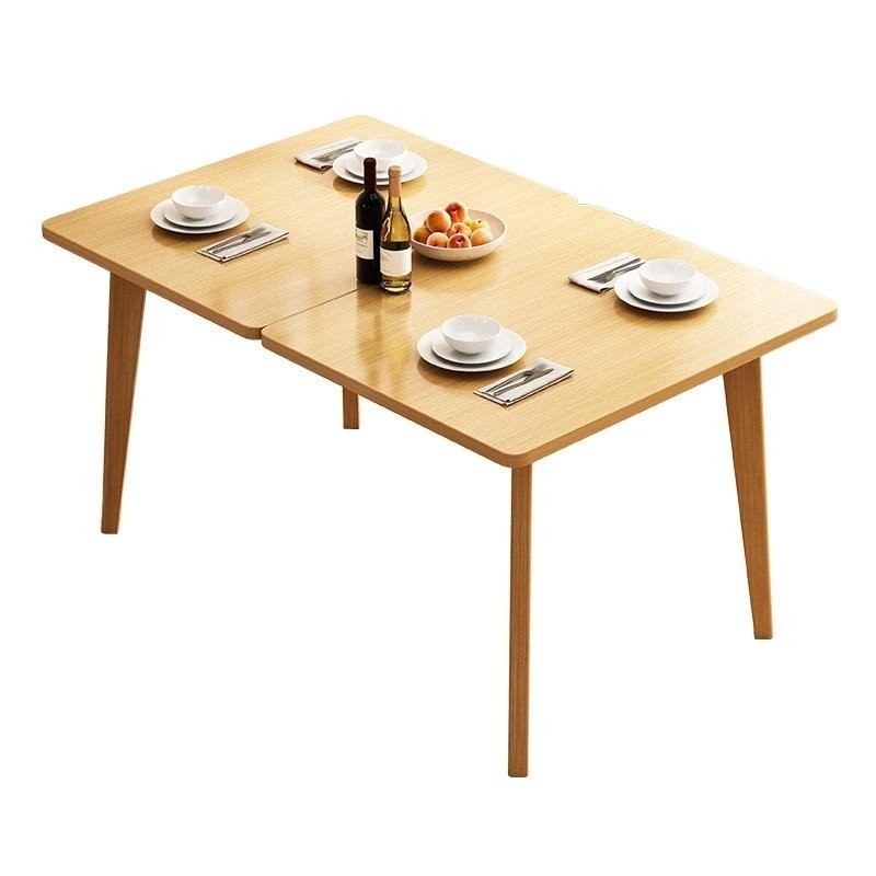 Dining Table Small Apartment Folding Table Solid Wood Leg Dining Table ...