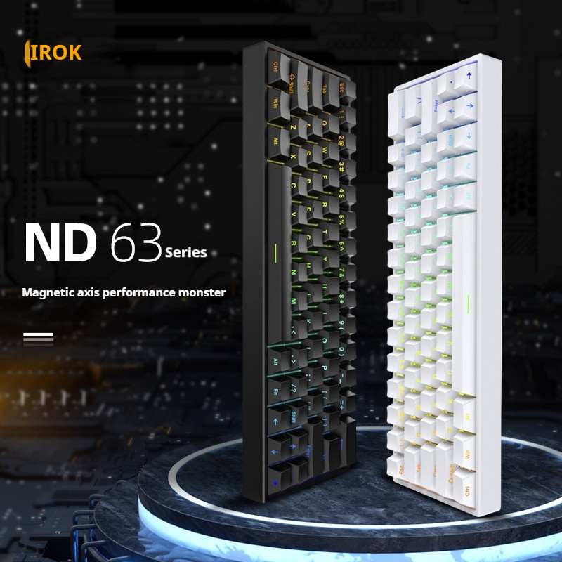 IROK ND63 PRO wired magnetic axis mechanical keyboard, aluminum alloy ...