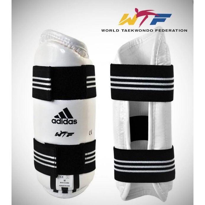 3 Stripe ADIDAS WTF Approved Taekwondo Shin Forearm Guard Kungfu Boxing ...