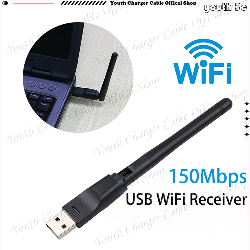 Mini USB 2DB Wifi Antenna 150Mbps WIFI Adapter Receiver Wireless Network Card for PC Windows 2 ...