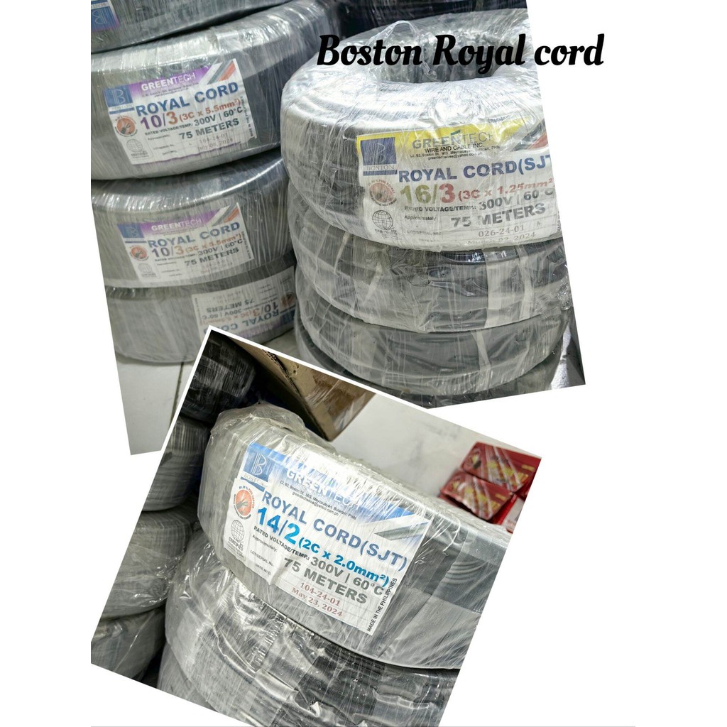 [Hot style](Per roll 75metes)BOSTON ROYAL CORD 18/2 16/2 14/2 12/2 10/2 ...