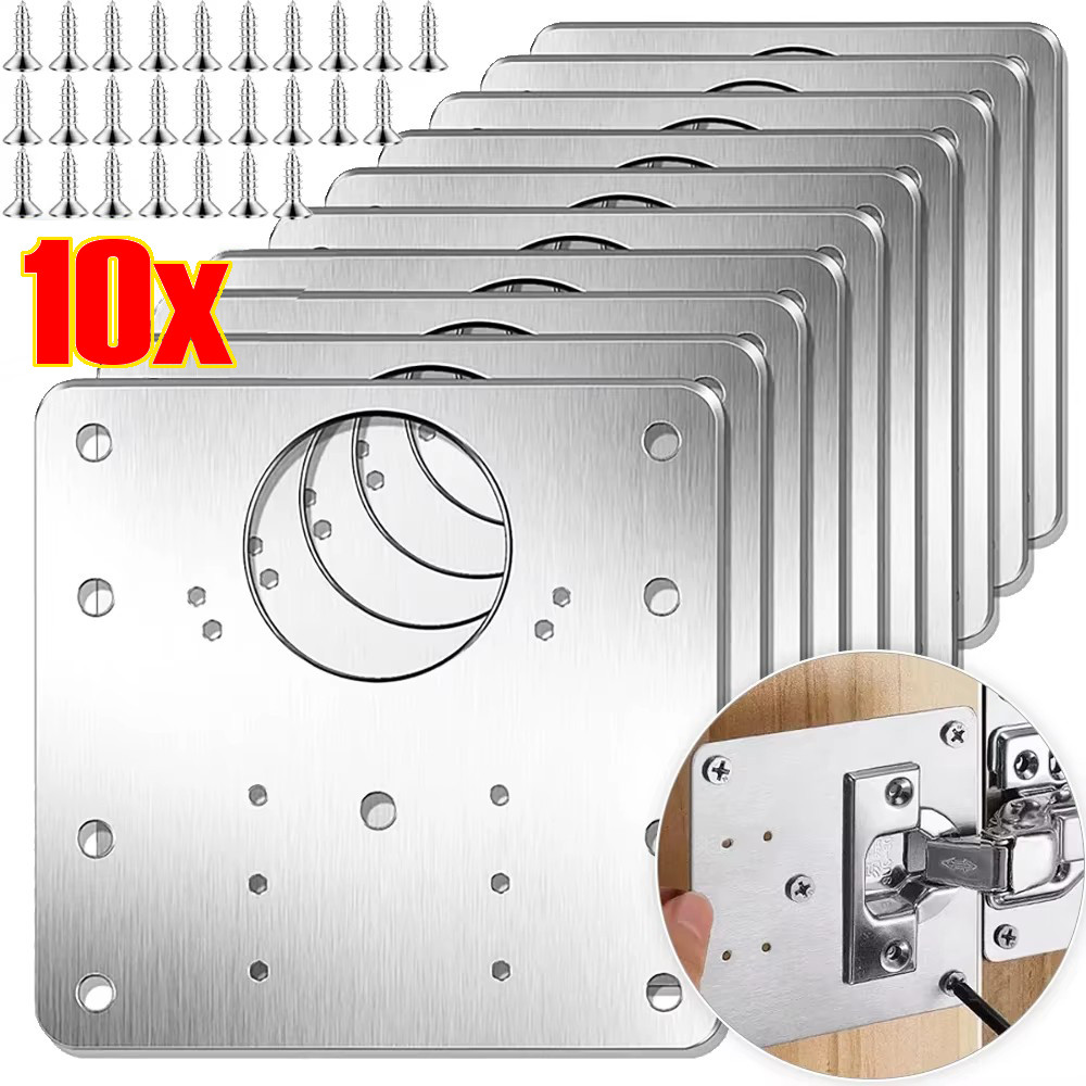 Stainless Steel Hinge Fixing Plates - Hinge Repair Connection Plate ...