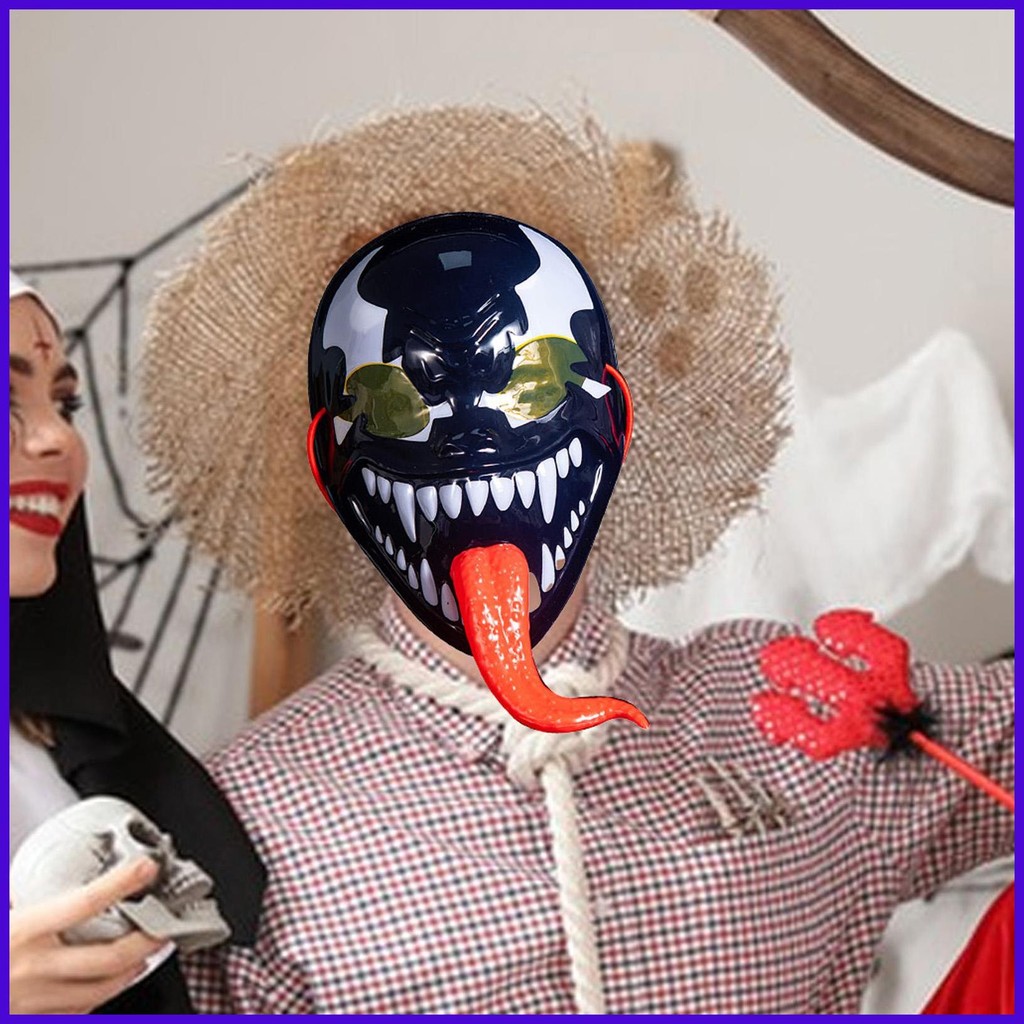 Horror Face Shield Horror Halloween Tongue Costumes Scary Party Favors ...