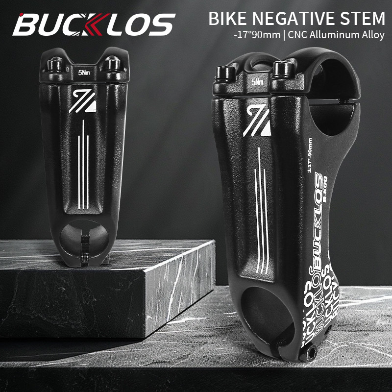 BUCKLOS Stem Negative 17 Degrees 90mm Bike Stem CNC High-strength ...