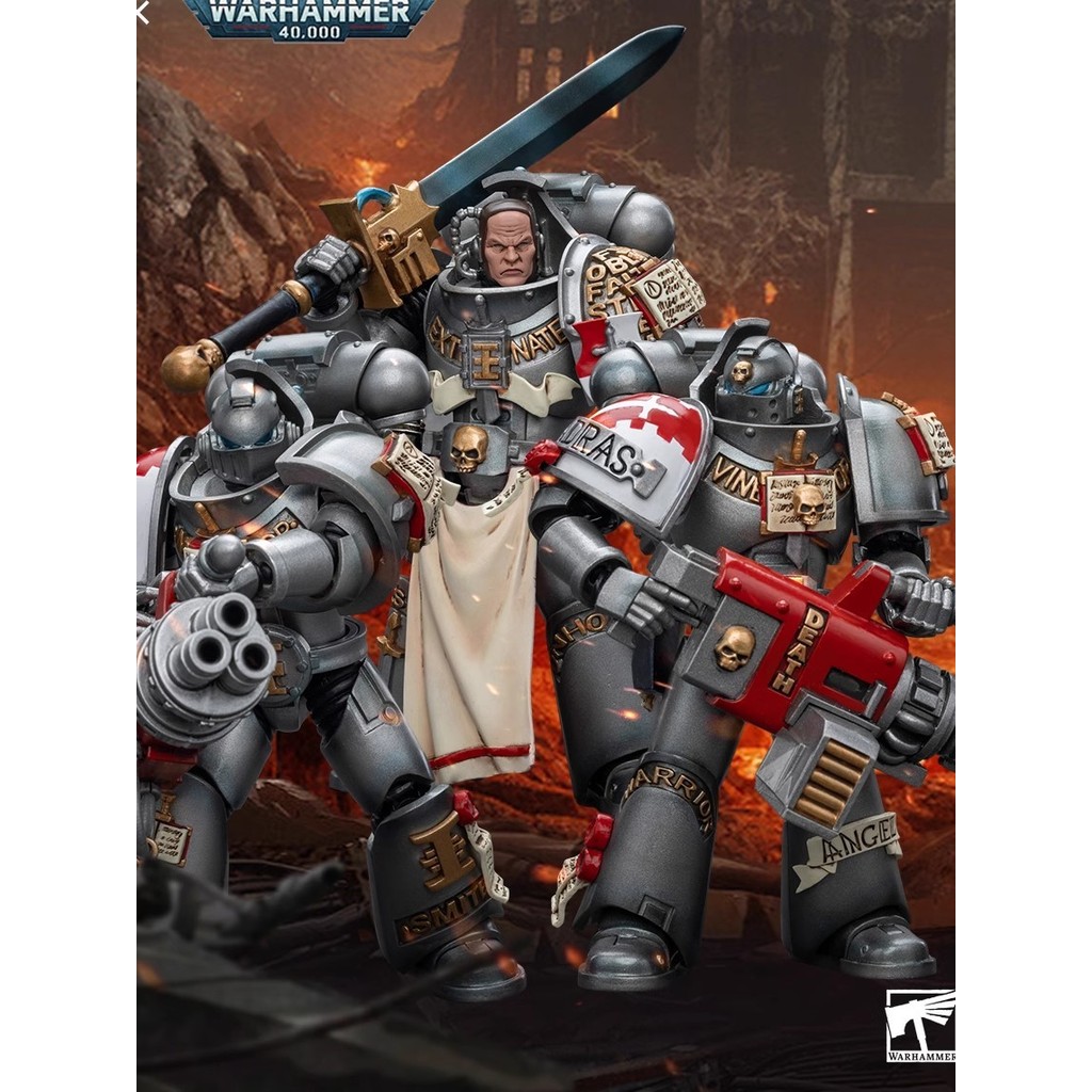 Joytoy Dark Source Grey Knight Commando Trio 1/18 Movable Soldier Doll ...