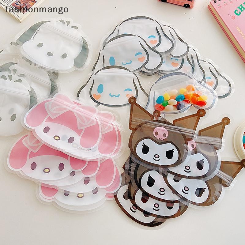 FMPH Bless 10Pcs Cartoon Sanrio Transparent Girl Heart Ziplock Bag ...