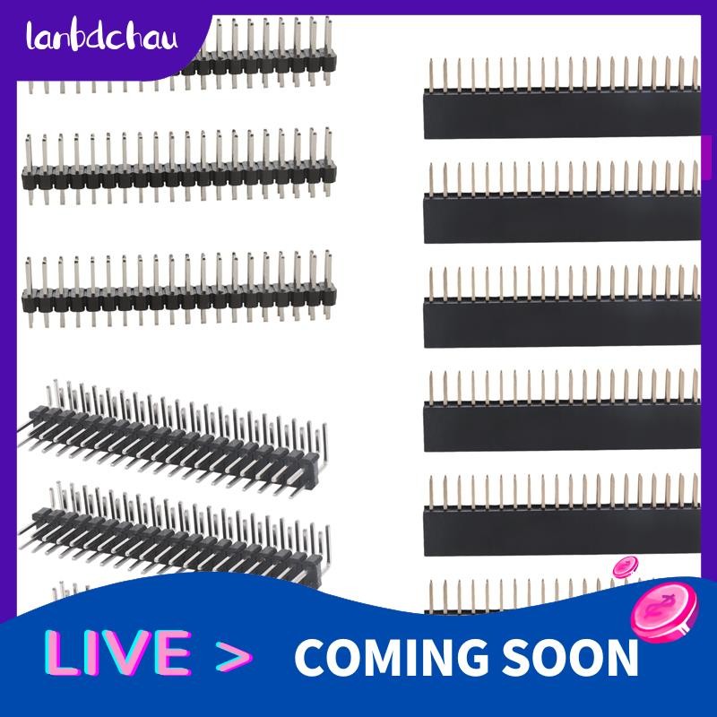 12PCS 40 Pin GPIO Header Kit 20X2 Pins Right Angle GPIO Header Socket ...
