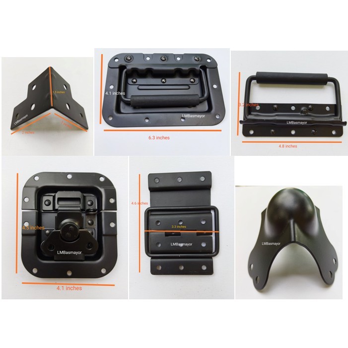 Black Flight Case Accessories Ball Corner Handle Twist Lock L brace ...