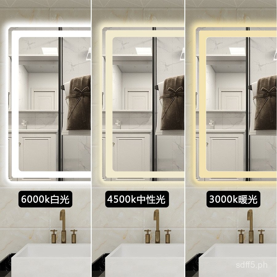 Mirror led Bathroom Smart Mirror Bathroom Makeup with Light Anti-Fog ...