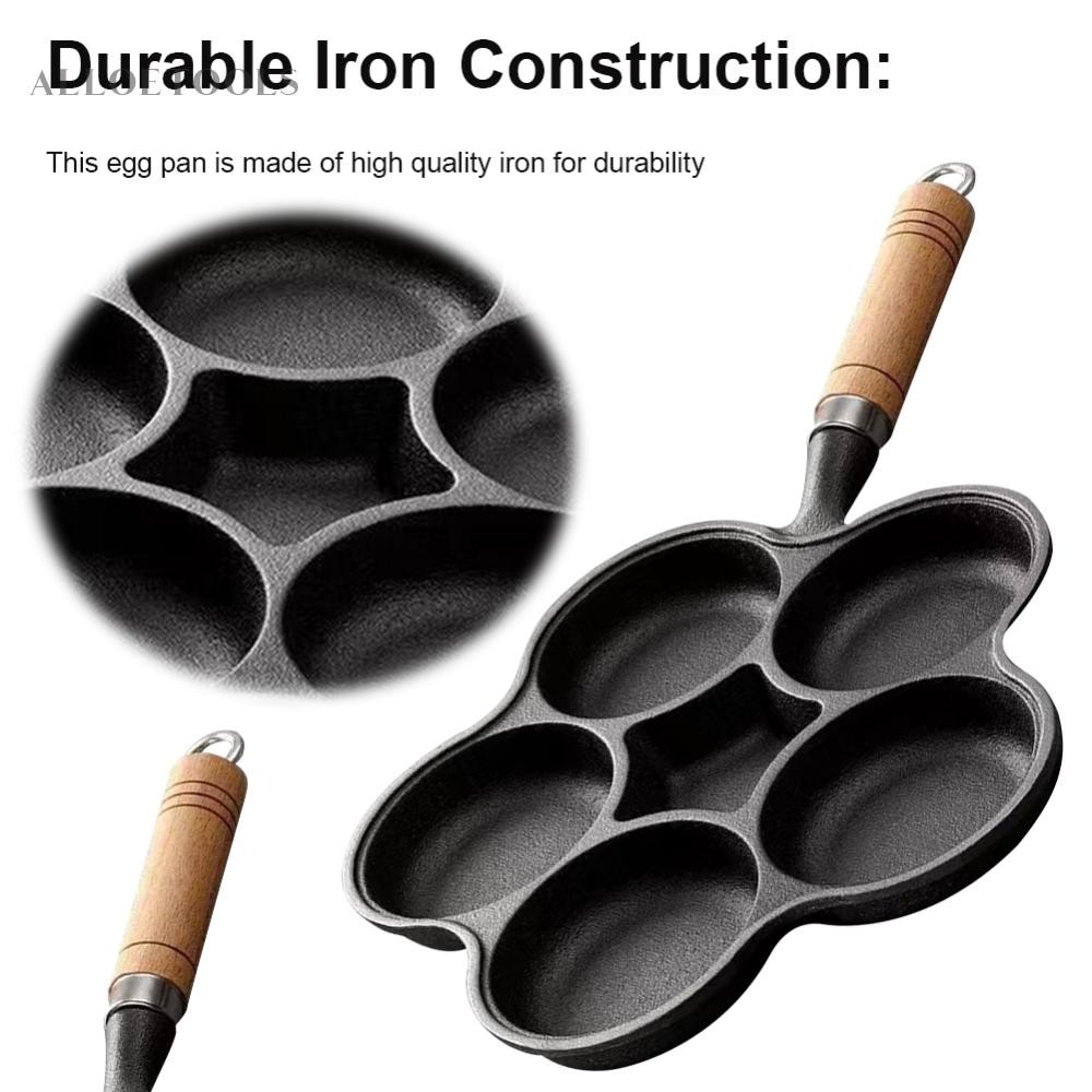 Cast Iron Egg Frying Pan with Five Holes for Fast and Efficient ...