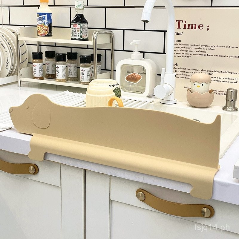 Kitchen Sink Splash Guard Water Barrier Strip Wash Basin Water Blocker ...