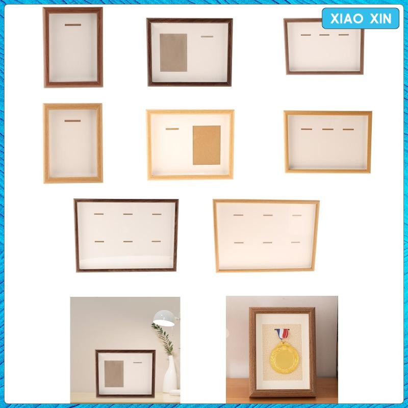 [Wishshopelq] Medal Display Shadow Box Frame Wooden with Clear Window ...
