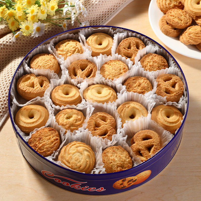 Tin Can Gift Box 908g Imported Butter Denmark Flavor Cookies Biscuits ...