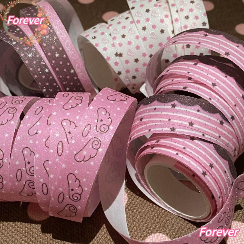 FOREVER Decorative Tape, Strawberry Stars Collage Tape, Angel Wings ...