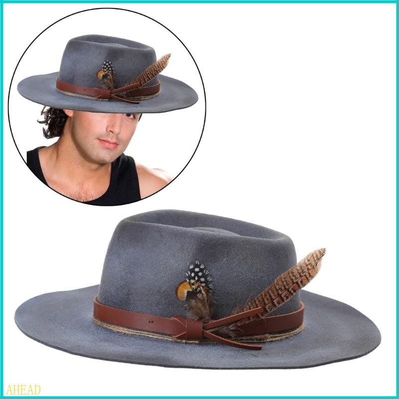 AHEAD Vintage Fedora Hat Victorian Age Short Brim Old-fashioned Hat ...