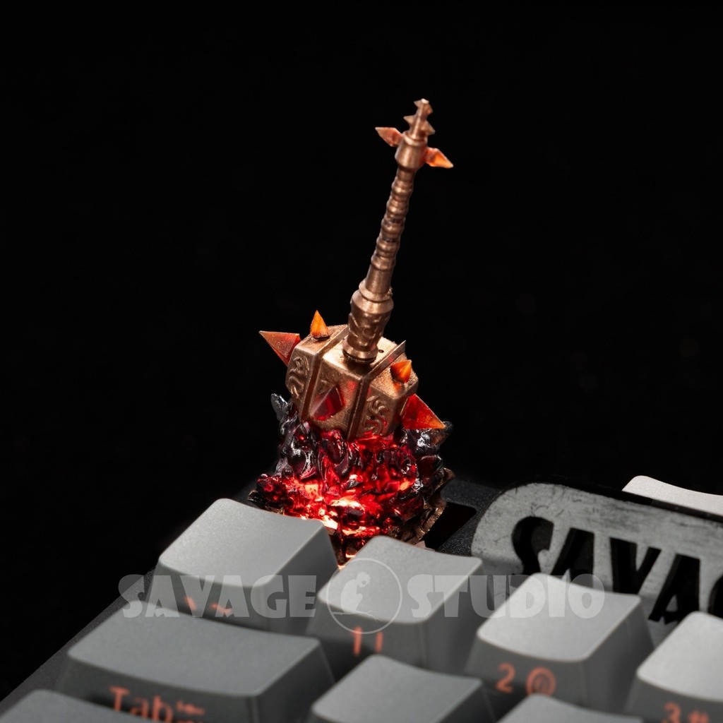 World of Warcraft Sulfuras Keycaps | Firelord Hammer Keycaps | Original ...