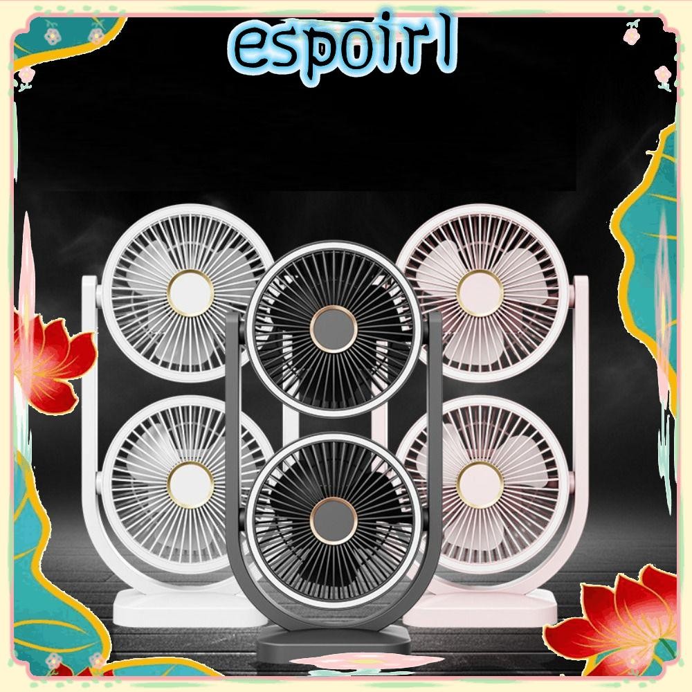 ESPOIR Double-Headed Fan, 2 in 1 Bidirectional Cooling Table Fan, High ...