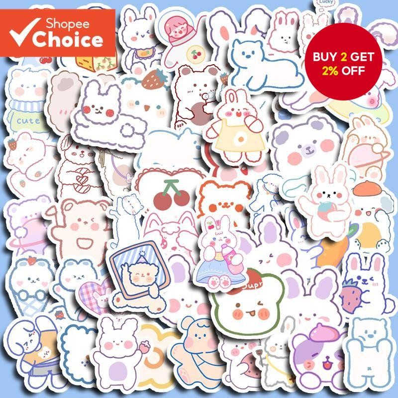 90pcs Line Bears Stickers Cute Kawaii for Laptop Phone DIY Scrapbooking ...