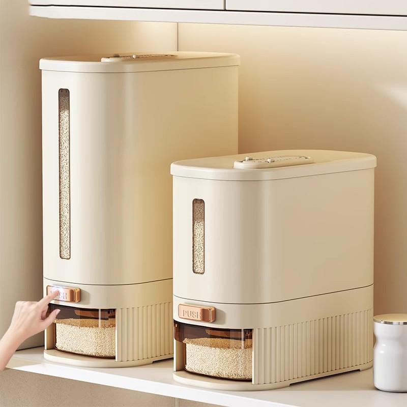 Lumineon Rice Dispenser Grain Food Storage Box Anti Insect Proof Damp ...