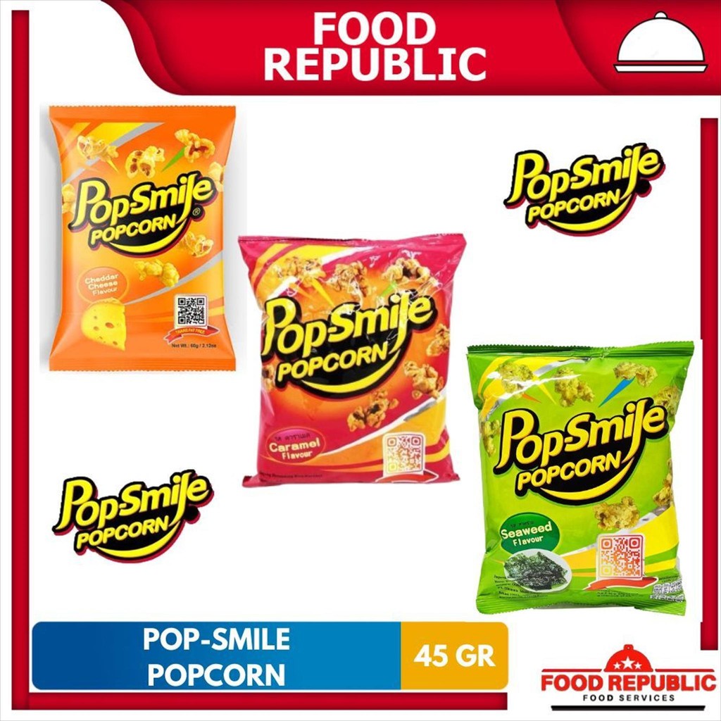 Pop Smile Popcorn 45g Halal Seaweed Cheese Caramel Flavored Children's ...