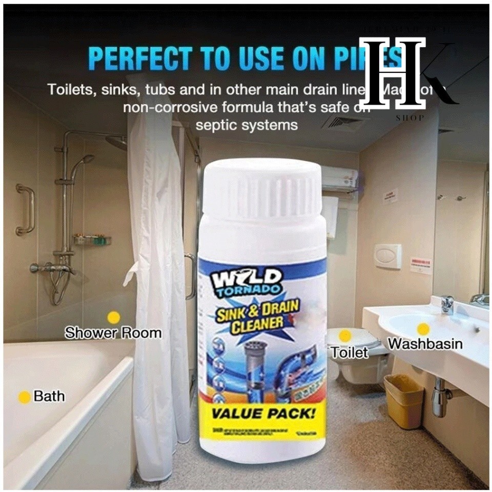 110g Clog Remover Powder – Fast-Acting Sink & Toilet Drain Cleaner ...