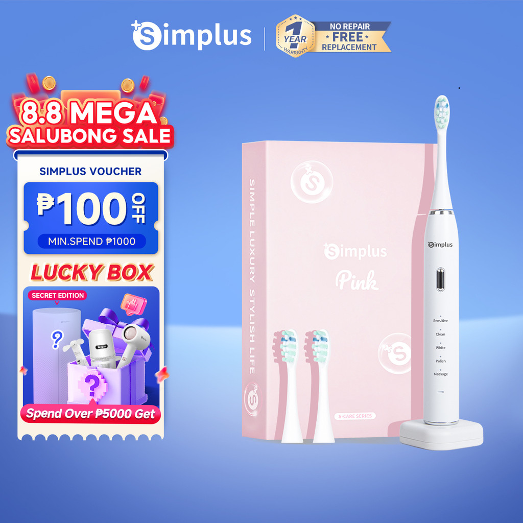 Simplus Electric Toothbrush ,3D Dupont Toothbrush Head With 5-Speed ...